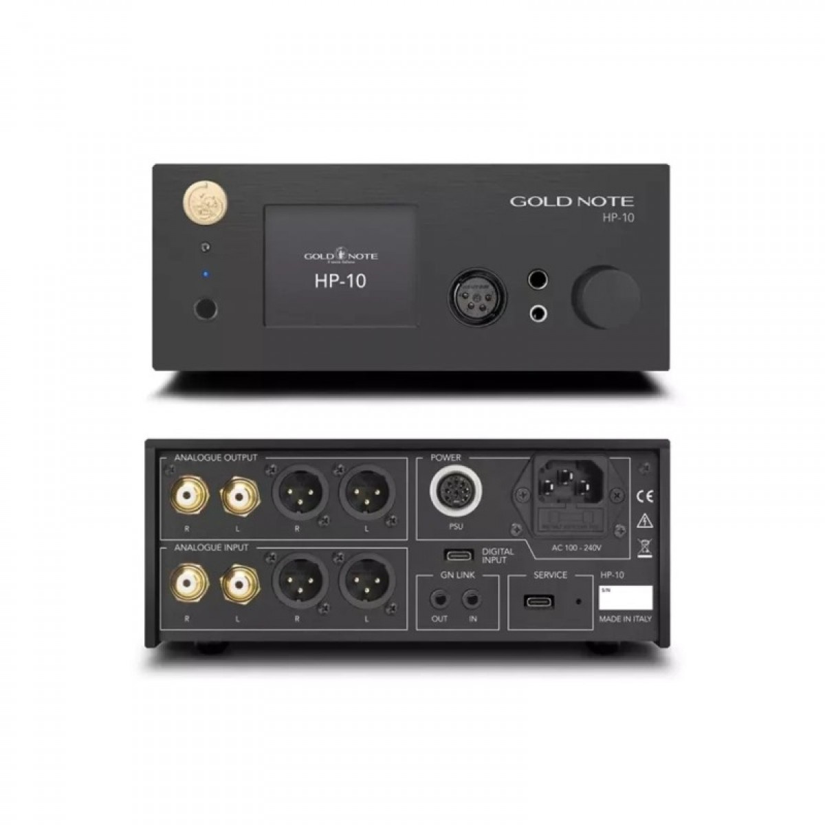 Gold Note HP-10 Deluxe (Bluetooth aptX HD 5.1 + USB DAC AK4493) amplis casques chez E&M à Paris